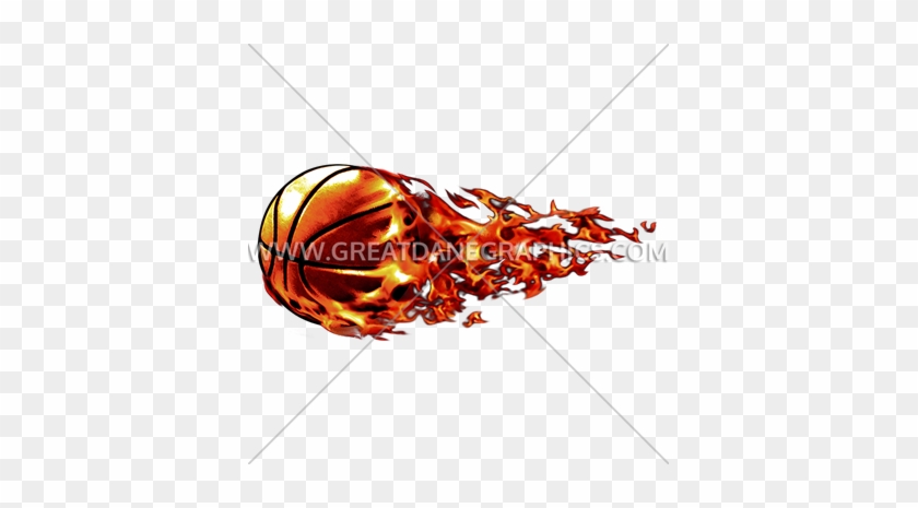 Flying Flaming Basketball - Flying Basketball Design Png - Full Size ...