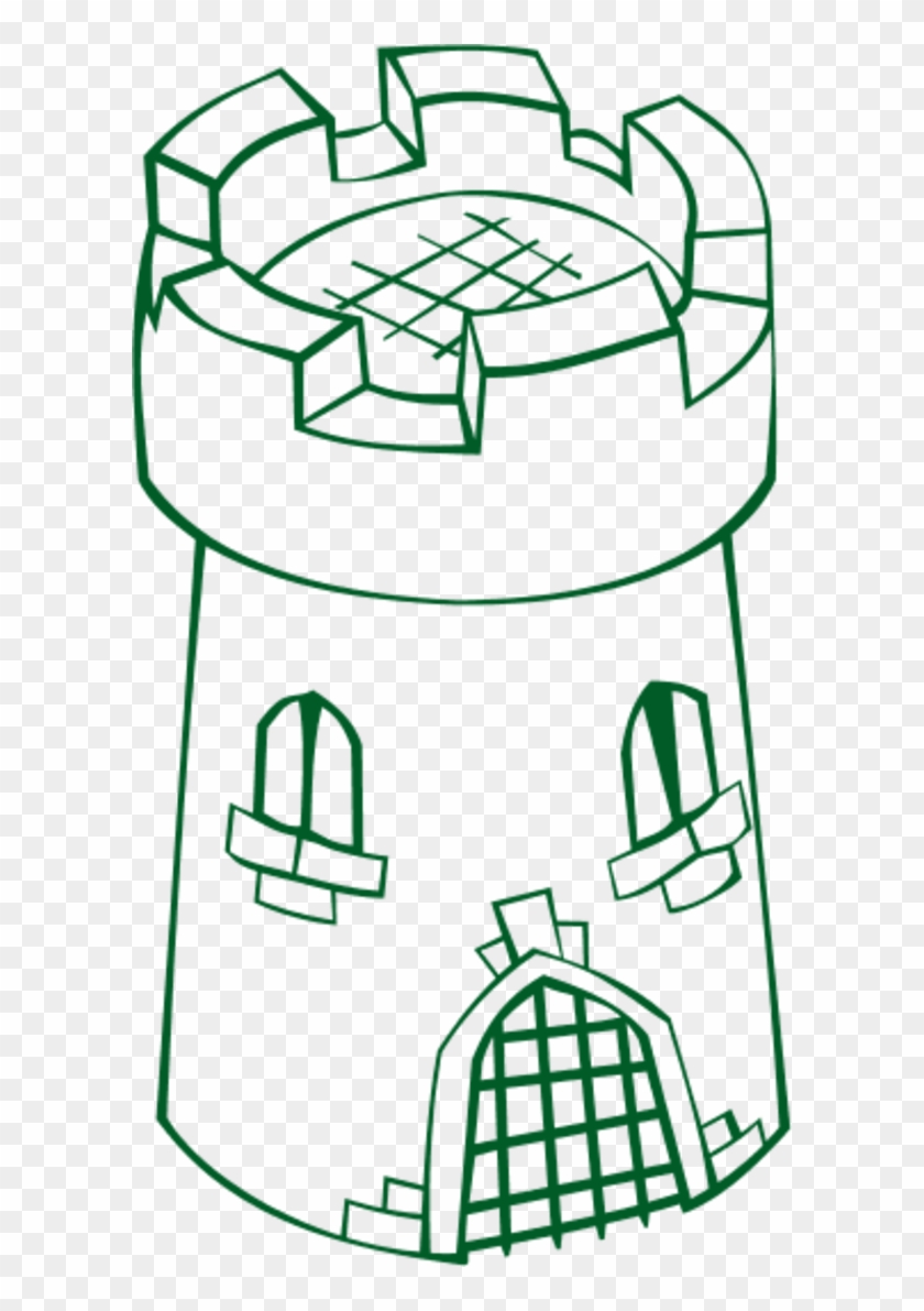 Castle Watch Tower Outline - Tower Clip Art - Full Size PNG Clipart ...
