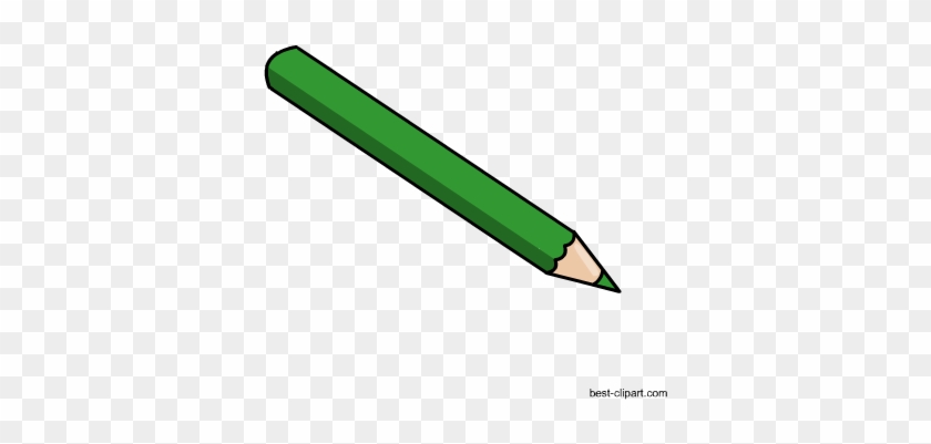 Green Color Pencil Clip Art Graphic Free - Marking Tools - Full Size ...