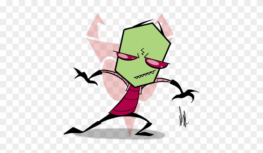 Zim Dynamic Pose By Dogatemyshrooms - Cartoon - Free Transparent PNG ...