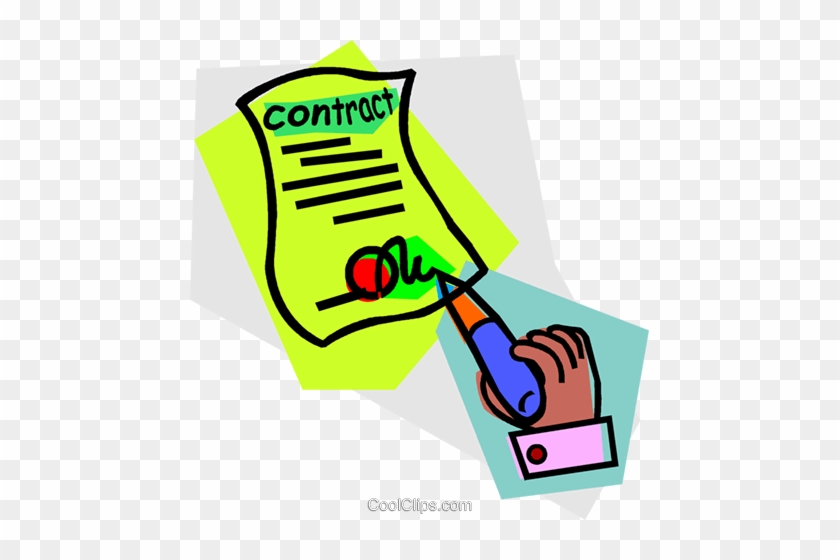 Signing A Contract Royalty Free Vector Clip Art Illustration - Contract ...
