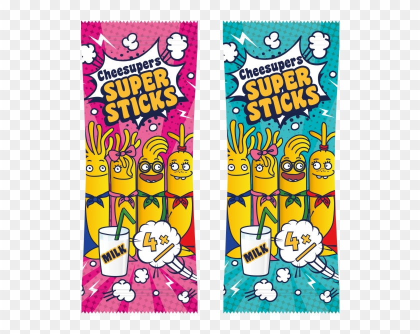 Cheesupers Super Sticks - Cartoon - Full Size PNG Clipart Images Download