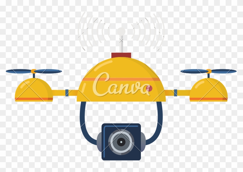 Uav Camera Drone Colorful Illustration - Uav Camera Drone Colorful ...