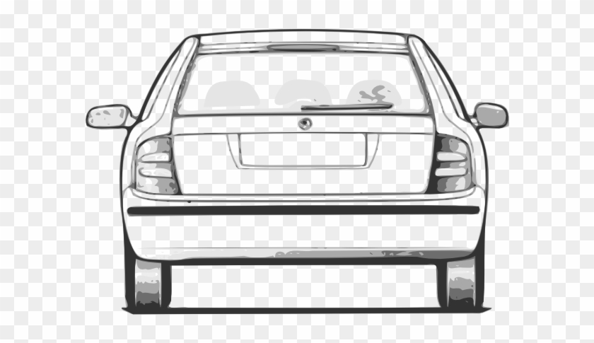 Drawing Of The Back Of A Car - Full Size PNG Clipart Images Download