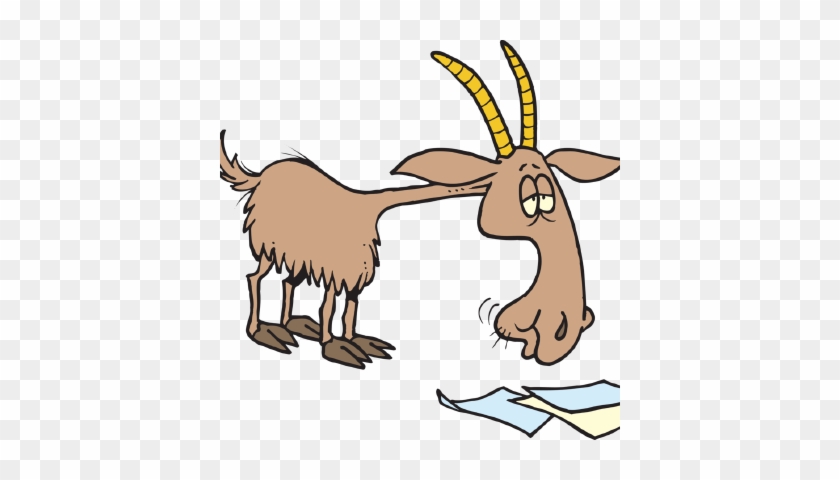 Goat Clipart Png Image - Goat Eating Cartoon - Full Size PNG Clipart ...