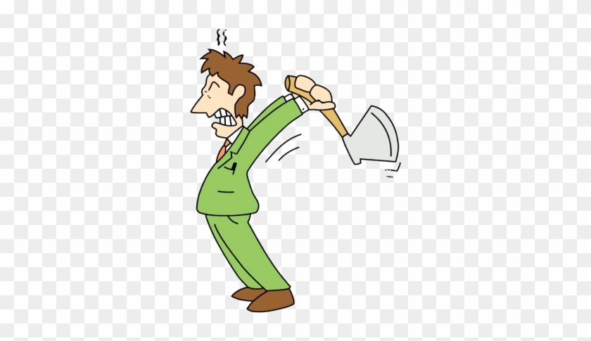 Angry People Clipart 6924 - Cartoon Man Holding An Axe - Full Size PNG ...