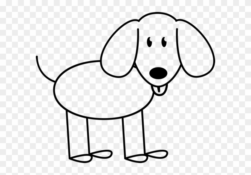 Dog Stick Drawing - Draw A Stick Figure Dog - Full Size PNG Clipart ...