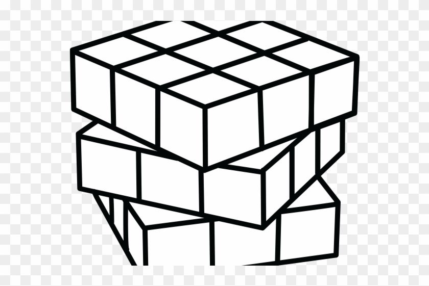 Cube Clipart Coloring Page - Rubiks Cube Coloring Pages - Full Size PNG ...