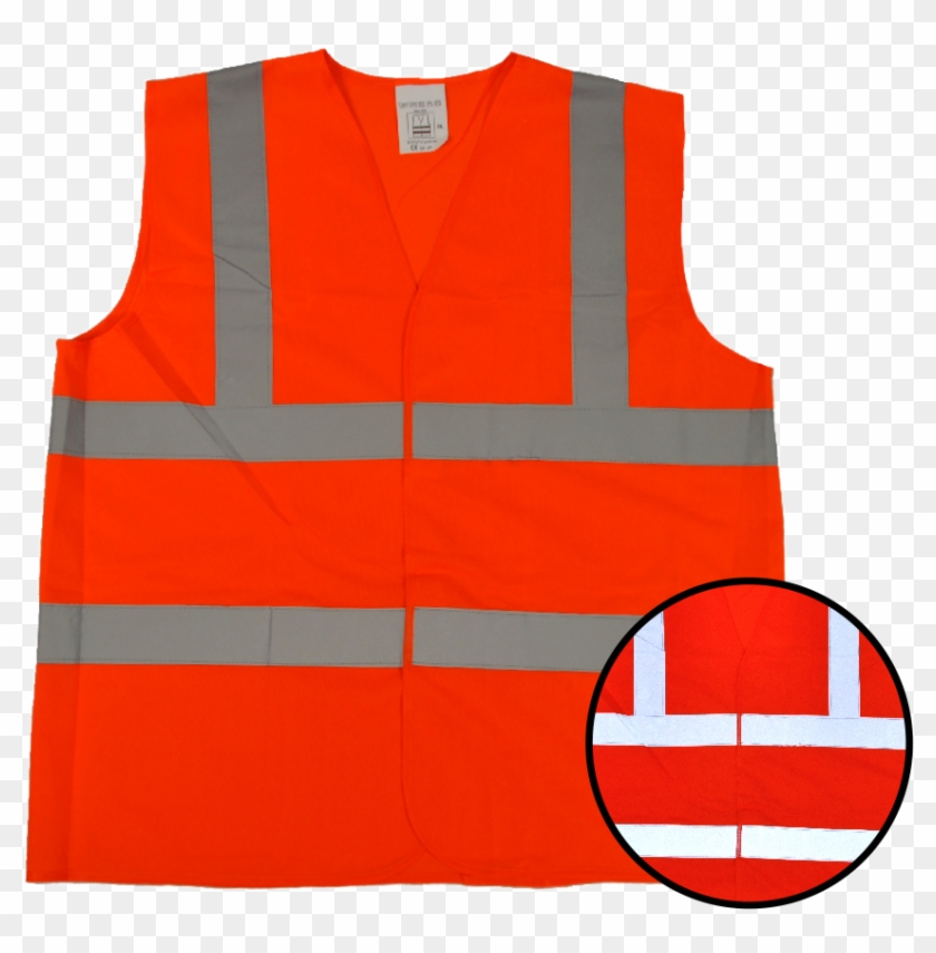 High Visibility Flourescent Safety Vest - Sweater Vest - Full Size PNG ...