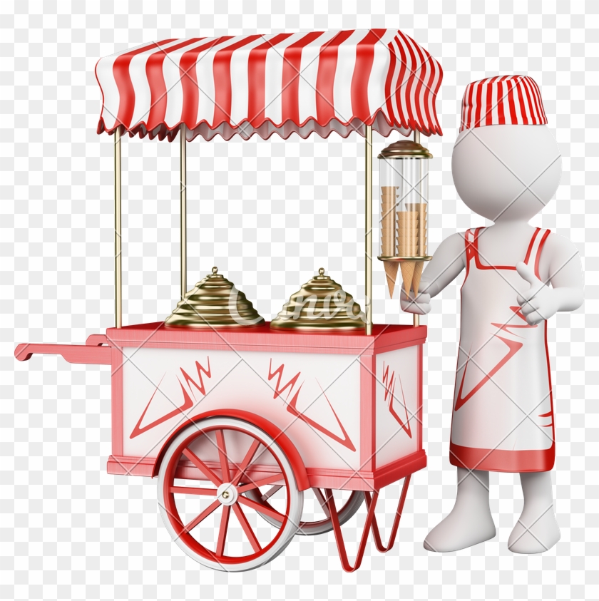 3d Traditional Ice Cream Cart - Ice Cream - Full Size PNG Clipart ...