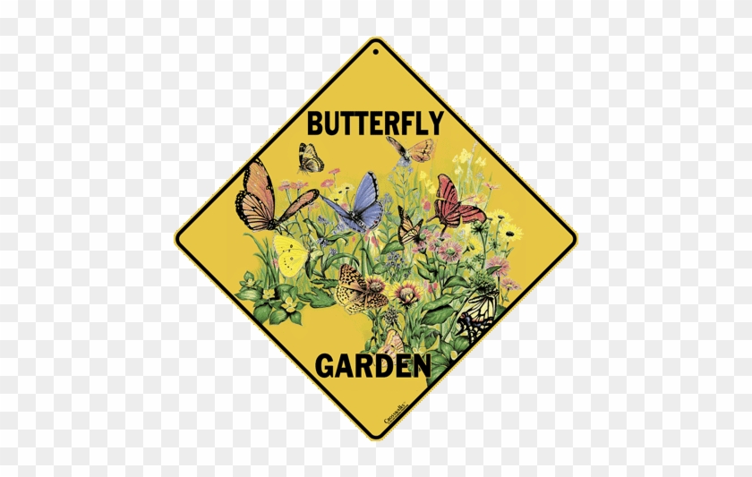 Butterfly Garden Sign - Garden - Full Size PNG Clipart Images Download
