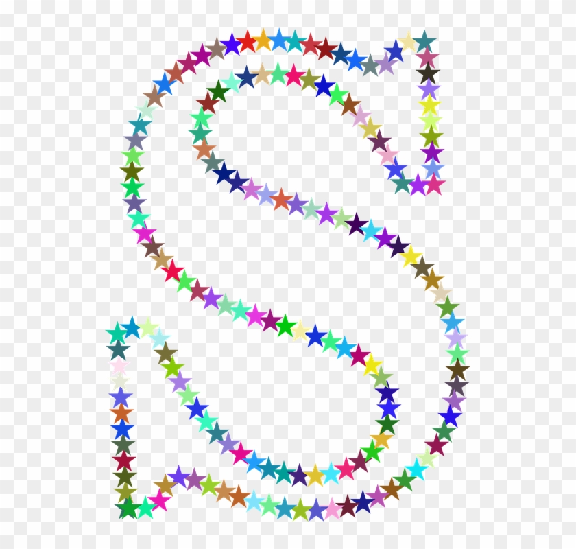 Stars, Colorful, Prismatic, Chromatic, Rainbow - S Letter With Stars ...