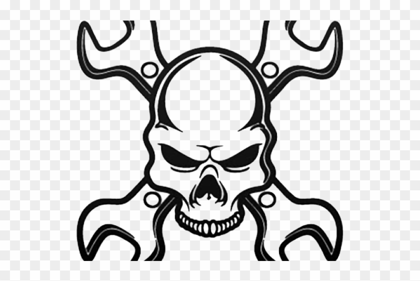 Wrench Clipart Skull Cross - Skull And Crossbones - Full Size PNG ...