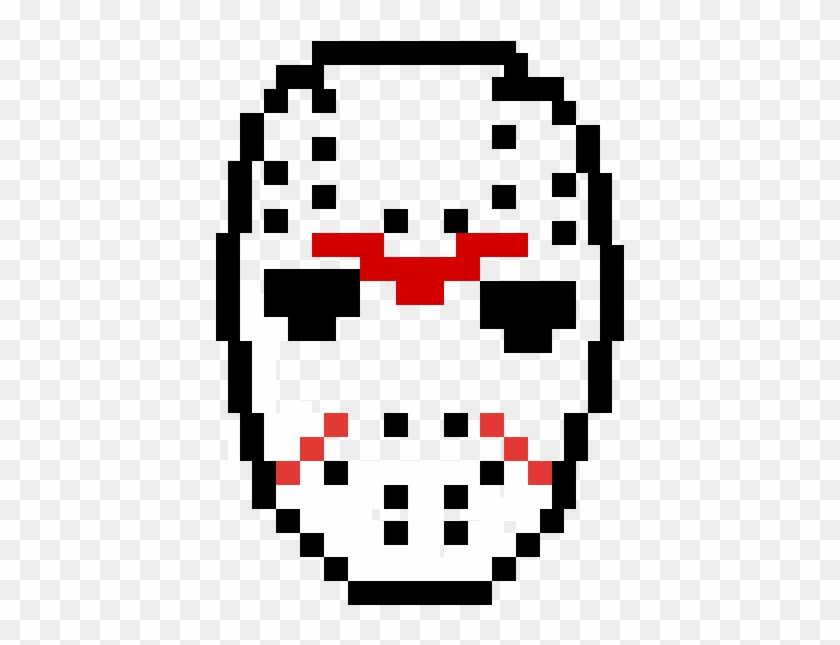 Friday The Thirteenth Jason's Mask - Pixel Art Jason - Full Size PNG ...