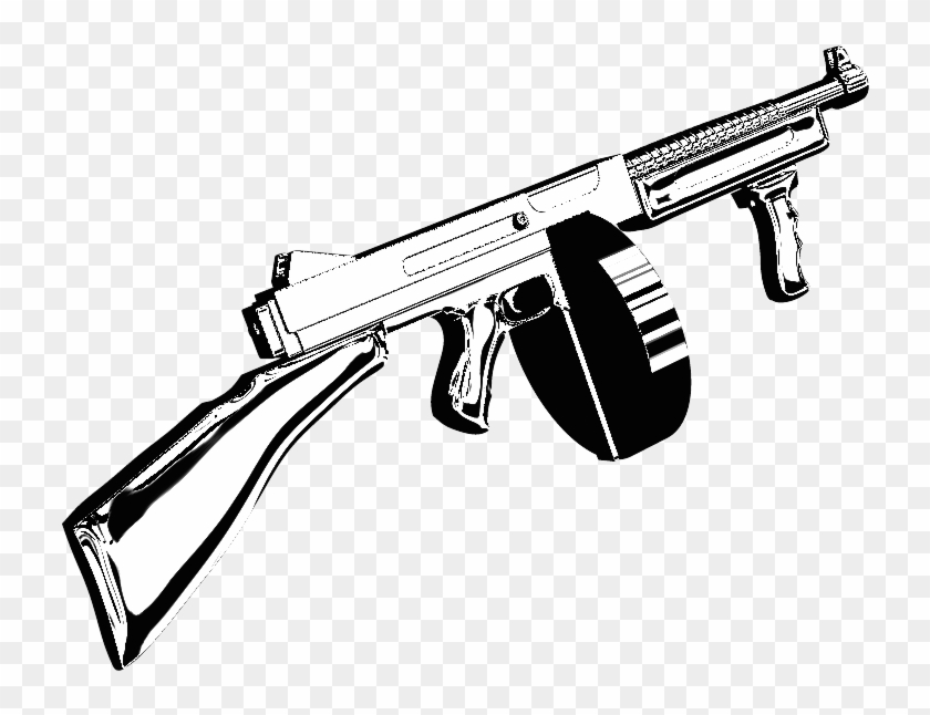 Tommy Gun By Kingelvag On Deviantart - Firearm - Full Size PNG Clipart ...