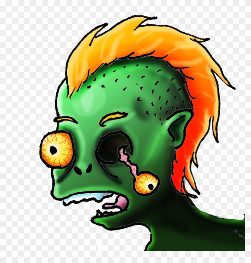 Zombie Face By Neiya - Illustration - Full Size PNG Clipart Images Download