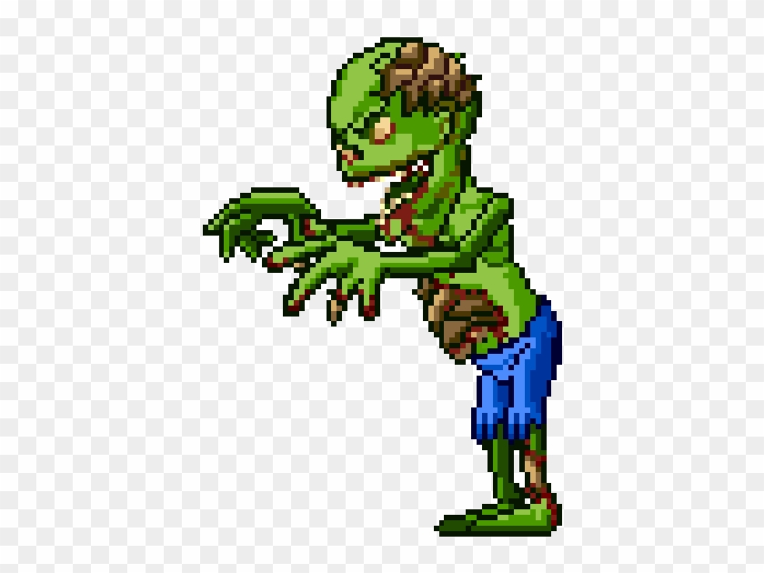 By Ffman On Deviantart - Pixel Art Zombie Png - Full Size PNG Clipart ...