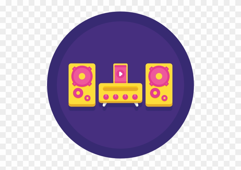 Sound System Free Icon - Circle - Full Size PNG Clipart Images Download