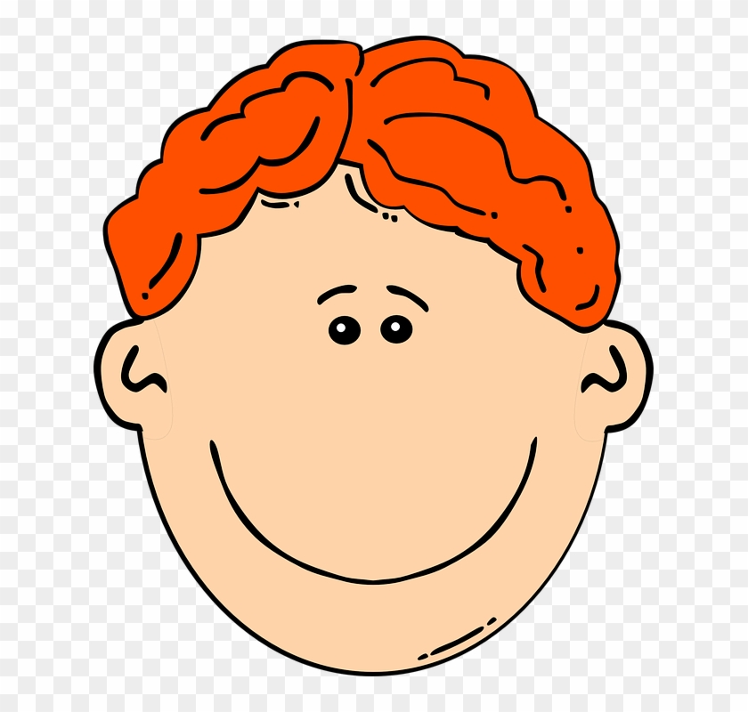 Clipart Of Boy Head Smiling Red Clip Art At Clker Com - Red Hair ...
