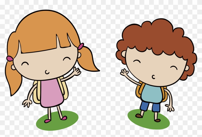 Boy Girl Drawing Clip Art - Boy And Girl Cute Clipart - Full Size PNG ...