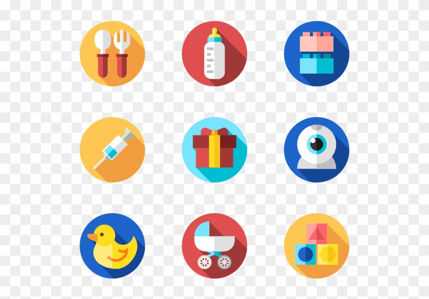 Baby 50 Icons - Flat Icons - Full Size PNG Clipart Images Download