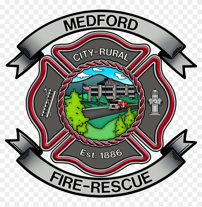 Medford Fire-rescue Logo Large Transparent Background - Emblem - Full ...