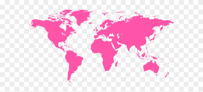 World Map Vector Pink - Full Size PNG Clipart Images Download