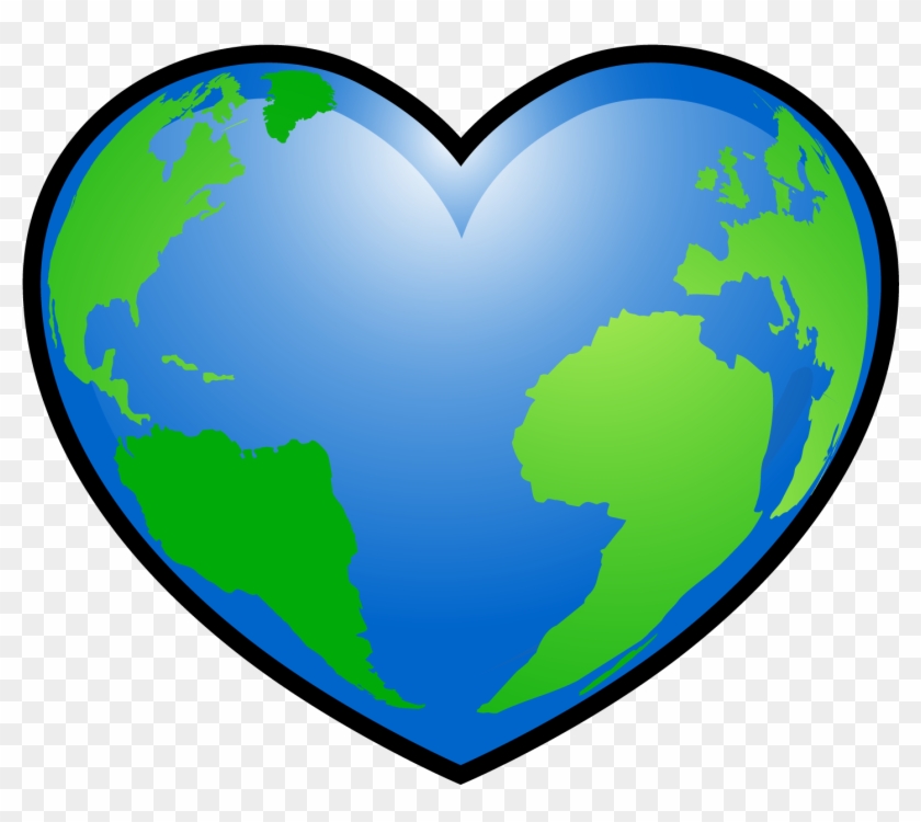 Love The Earth - Heart Bigger Than Earth - Full Size PNG Clipart Images ...
