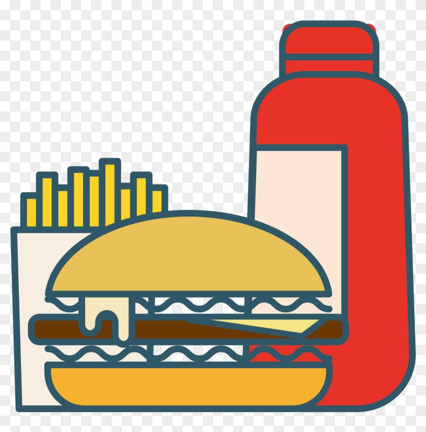 Hamburger French Fries Hot Dog Fast Food - Hamburger - Full Size PNG ...