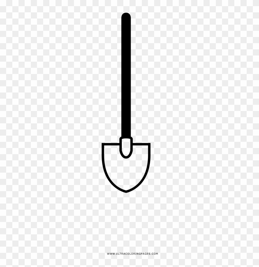 Shovel Coloring Page - Line Art - Full Size PNG Clipart Images Download