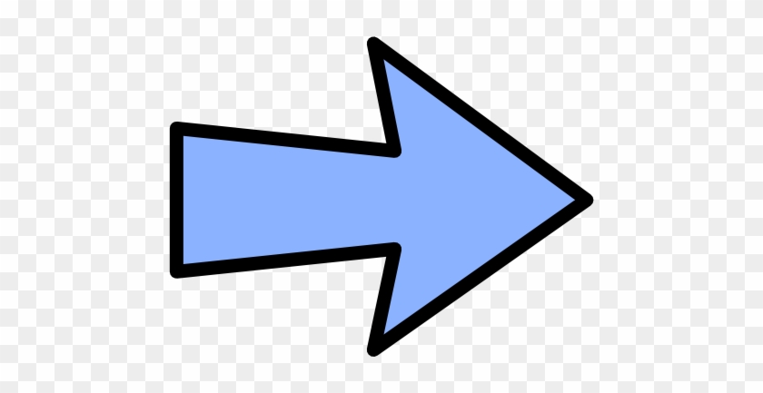 Arrow Big Blue Filled Right Blanks Arrows Arrow Big - Long And Short ...