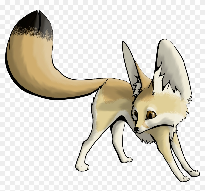 Cute Draw Fennec Fox - Full Size PNG Clipart Images Download