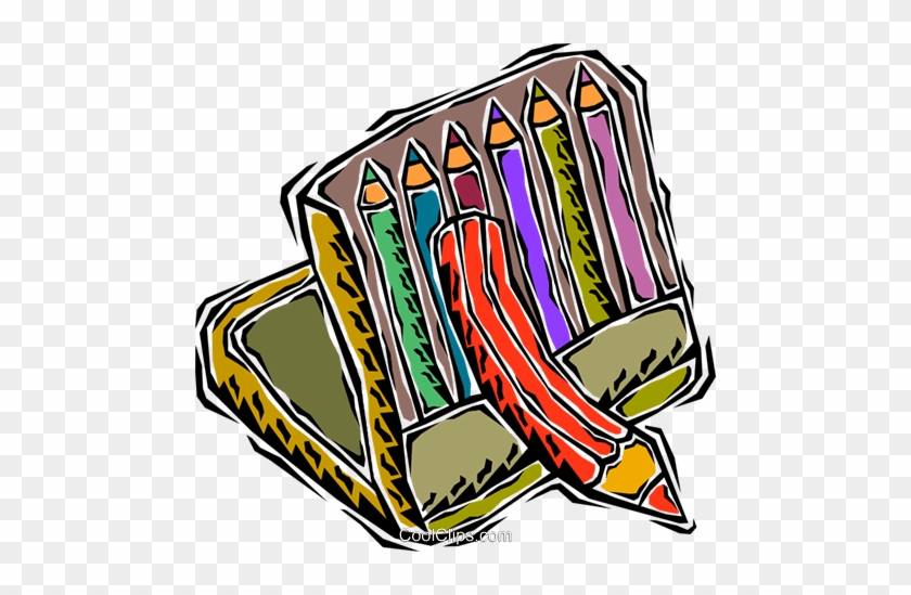Pencil Crayons Royalty Free Vector Clip Art Illustration - Pencil ...