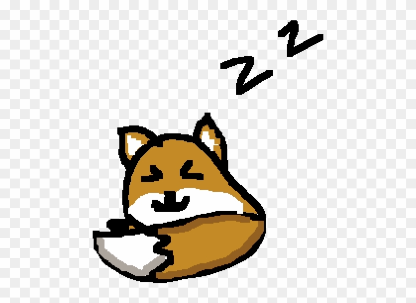 Sleeping Fox - Cartoon - Free Transparent PNG Clipart Images Download