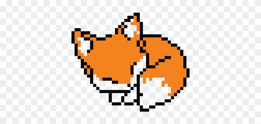 Sleeping Fox - Cute Fox Pixel Art - Full Size PNG Clipart Images Download