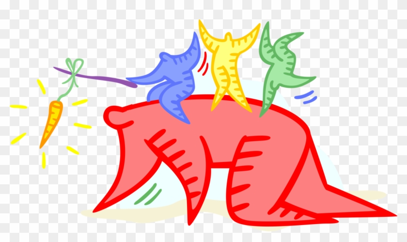 Vector Illustration Of Motivation Using Carrot Incentive - Vector ...