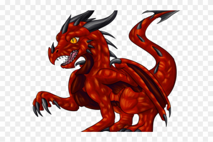Little Dragon Clipart Mythical Creature - Red Dragon Wyrmling - Full ...