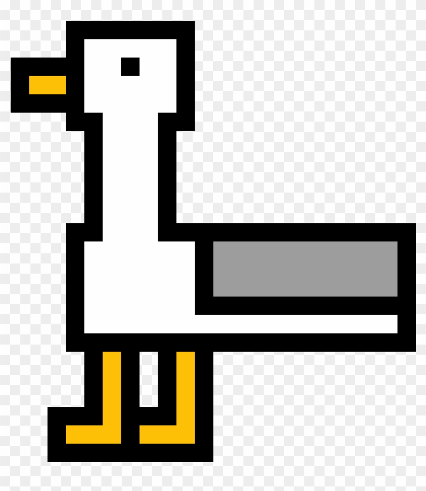 Seagull Pixel Art - Seagull Pixel Art - Free Transparent PNG Clipart ...