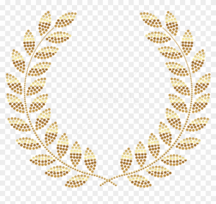 Free Png Download Transparent Golden Wreath Clipart - Gold Flower ...
