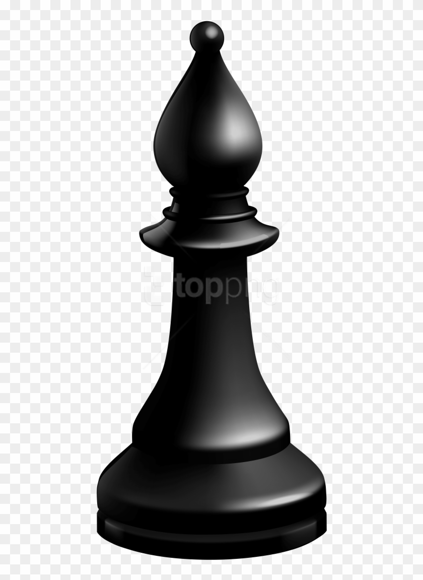 Free Png Download Bishop Black Chess Piece Clipart - Chess Pieces ...