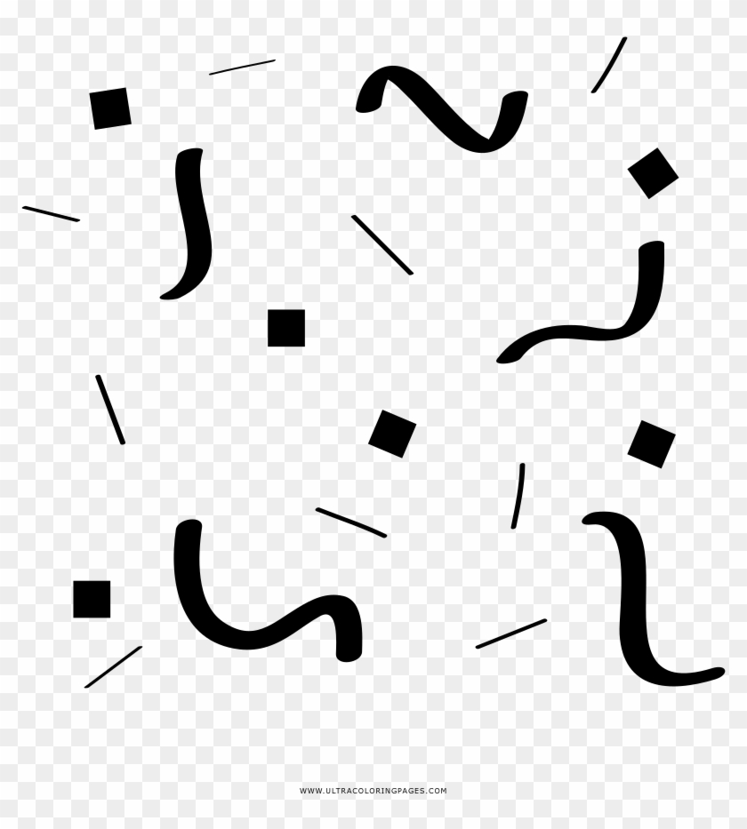Confetti Coloring Page - Confetti Coloring Page - Full Size PNG Clipart ...