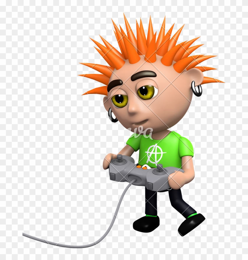 3d Punk Gamer - Cartoon - Free Transparent PNG Clipart Images Download