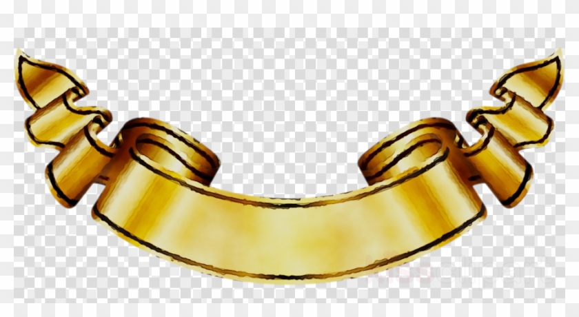 Gold Ribbon Banner Png Clipart Borders And Frames Clip - Gold Ribbon ...