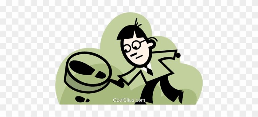 Man Following Clues Royalty Free Vector Clip Art Illustration ...