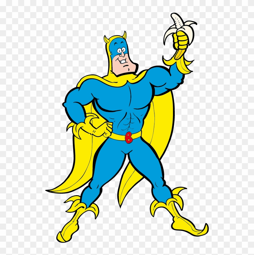 Banana Man Cartoon - Full Size PNG Clipart Images Download