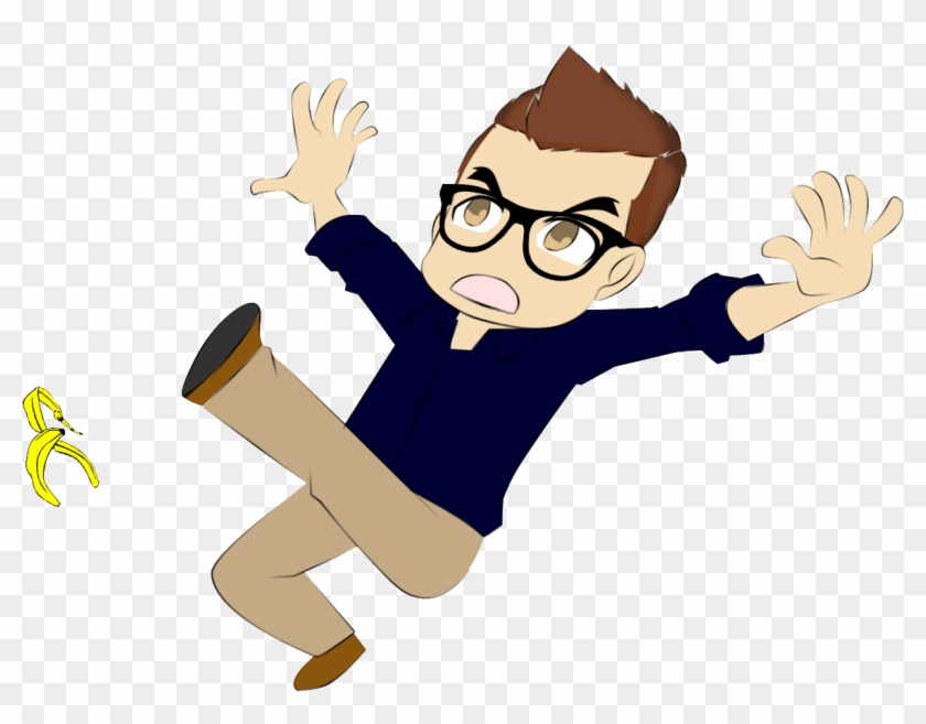 Cartoon Man Slipping Png - Full Size PNG Clipart Images Download