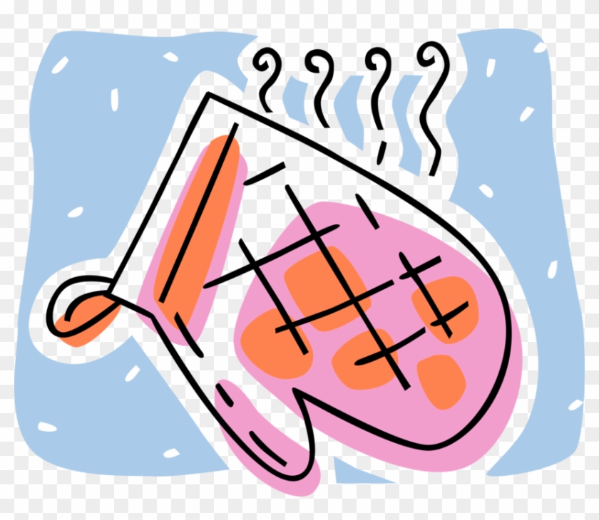 Vector Illustration Of Kitchen Oven Mitt Insulated - Oven Mitt Clip Art ...