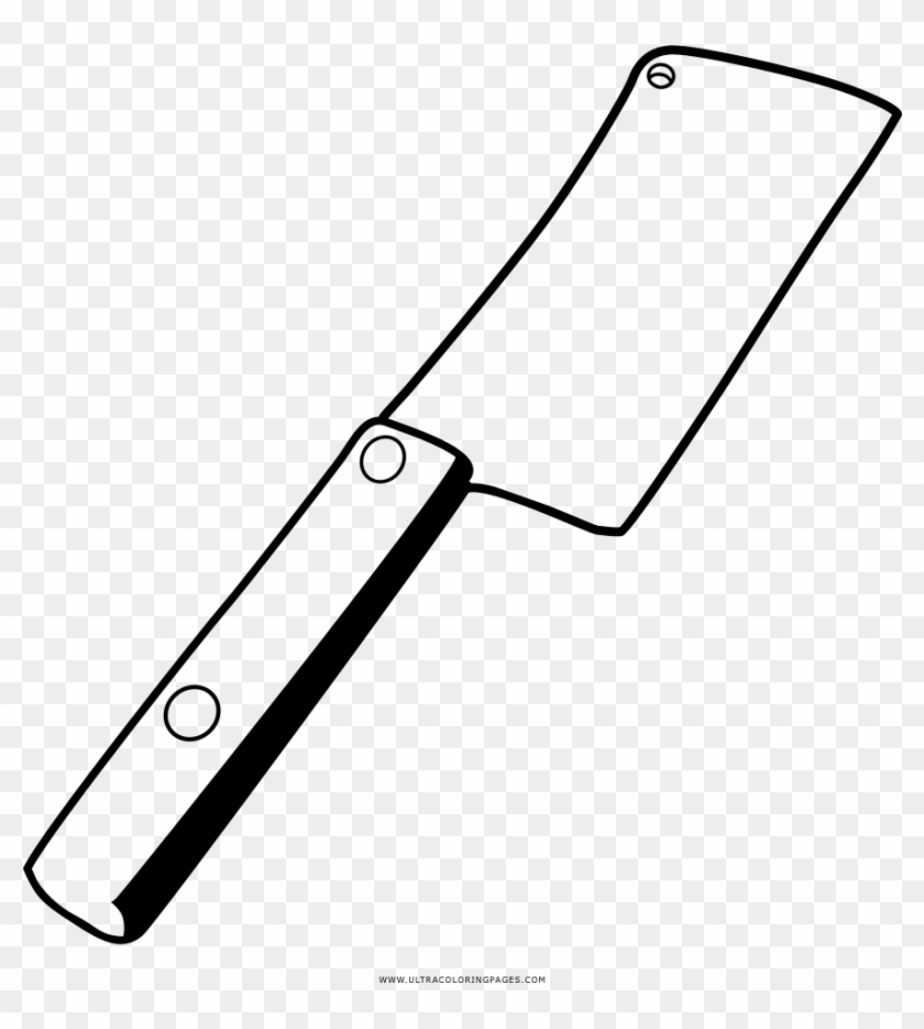 Cleaver Coloring Page - Line Art - Free Transparent PNG Clipart Images ...