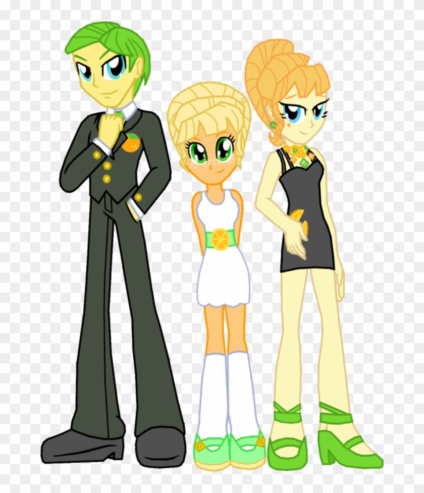 Orange Family And Applejack By Ferrokiva - Applejack - Full Size PNG ...