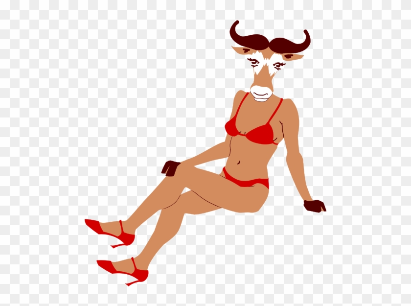 Free Gnu Pin-up - Illustration - Full Size PNG Clipart Images Download